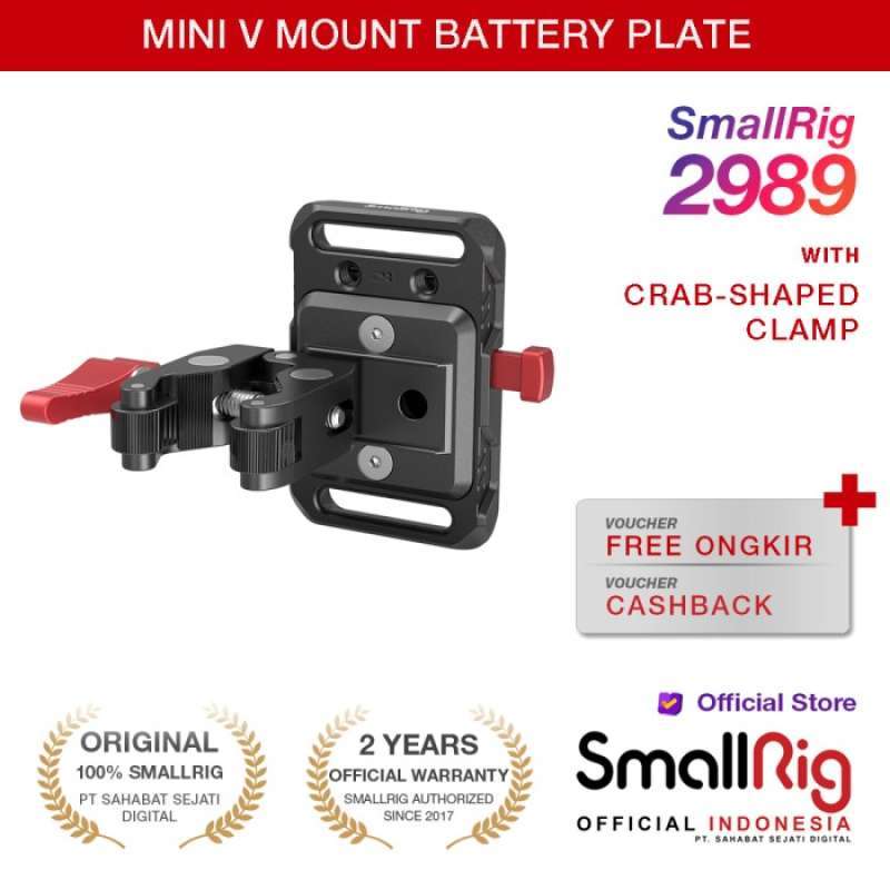 Promo Smallrig Mini V Mount Battery Plate With Crab-Shaped Clamp 2989 ...