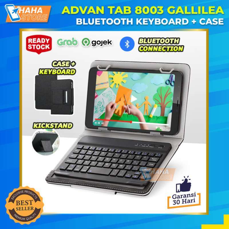 Jual Advan Tab 8003 Gallilea 8 Inch Bluetooth Keyboard Flip Book Cover ...