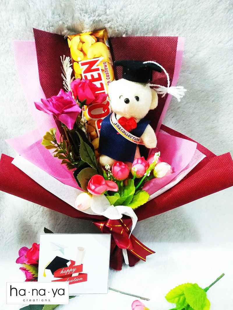 Jual Bouquet Buket Bunga Teddy Bear Wisuda Dan Coklat Silverqueen Di ...