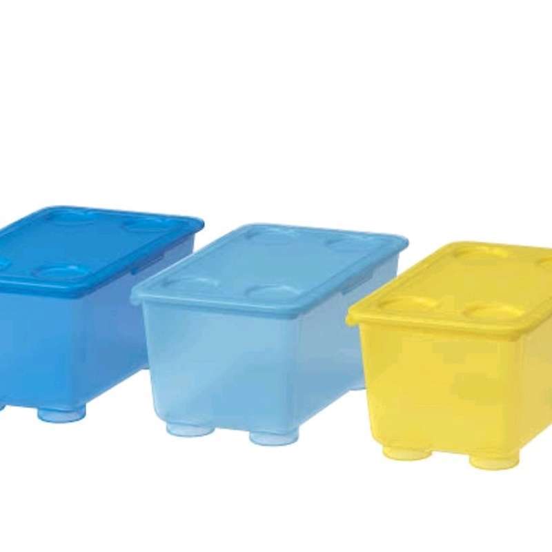 Promo Ikea Glis Storage Box Kotak Penyimpanan Serbaguna - Biru Putih ...
