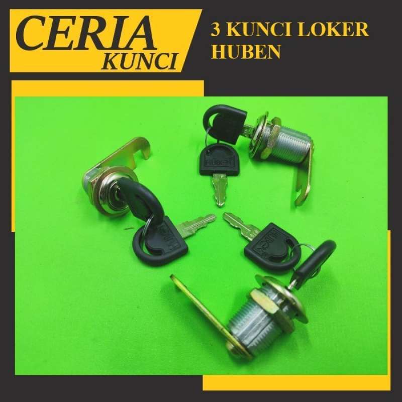 Promo 3 kunci loker besi atau kunci loker kait atau Cam lock huben ...