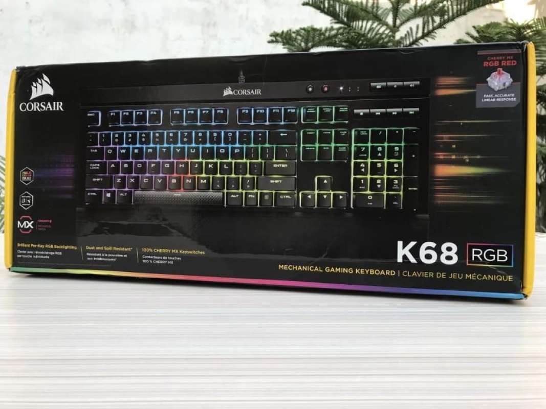 Jual Corsair K68 RGB Cherry MX Linear Red Switch Mechanical Gaming Keyboard di Seller CrossTech ...
