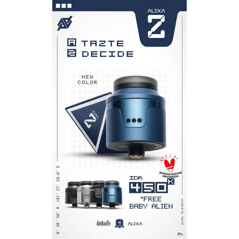 Jual Alexa Z Rda 24mm Dual Coil By Zaki Fakir Liquid X Alexa X Inhale ...