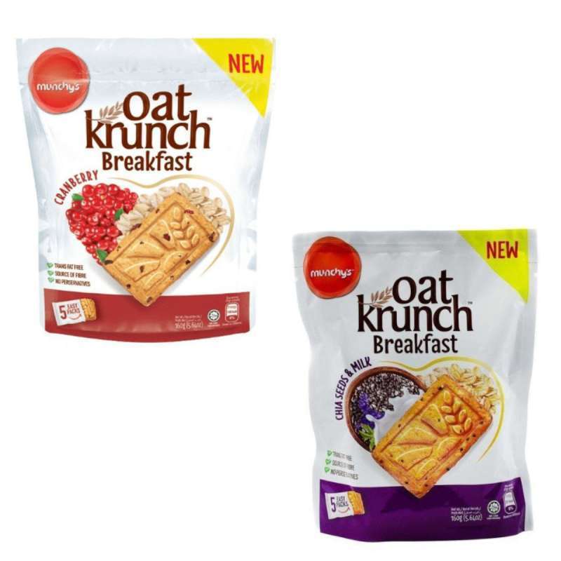 Jual 160gr Munchys Oat Krunch Breakfast Cranberry Cranberi / Biji Chia ...