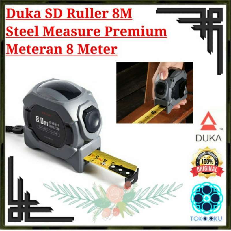 Jual Duka Sd Roller 8 Meter Atuman Meteran Premium Steel measure di ...