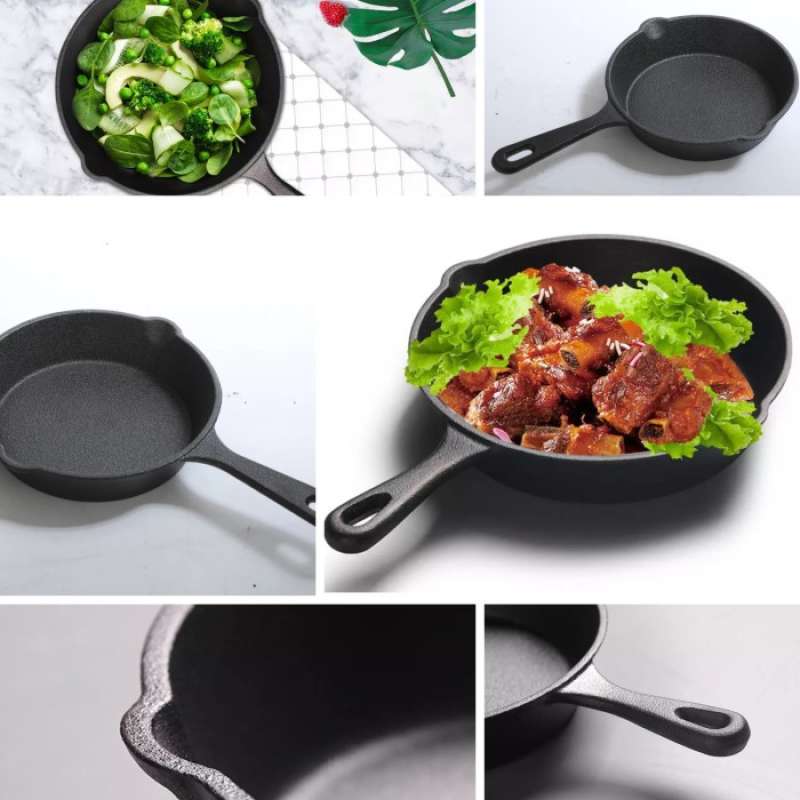 Jual ELtamart Pre Seasoned Cast Iron Skillet 20cm Pan Wajan Besi di ...