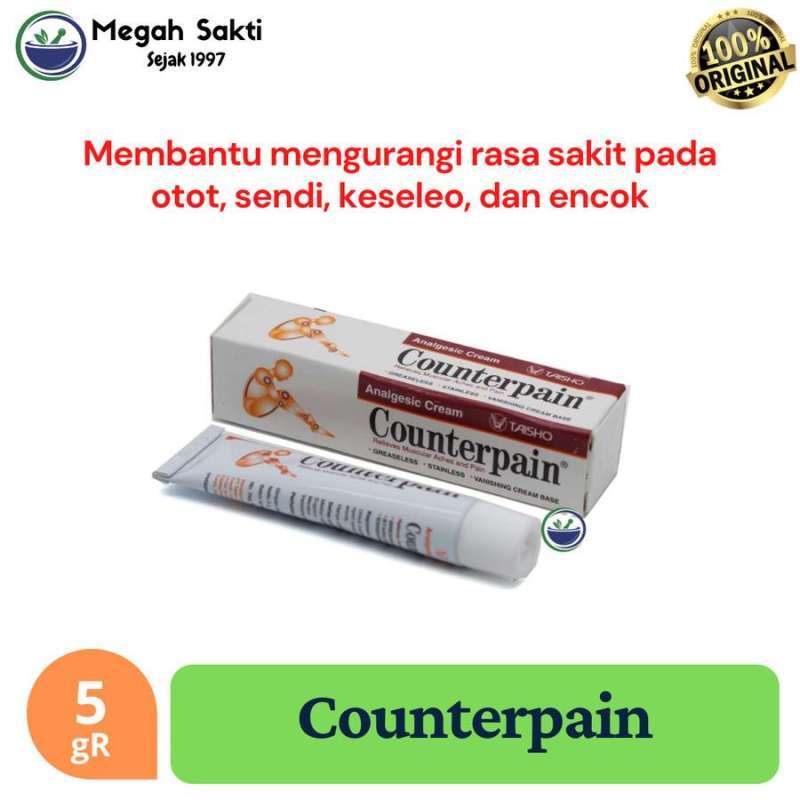 Jual Counterpain 5 gr - Salep Pereda Nyeri Otot, Keseleo, dan Encok di ...