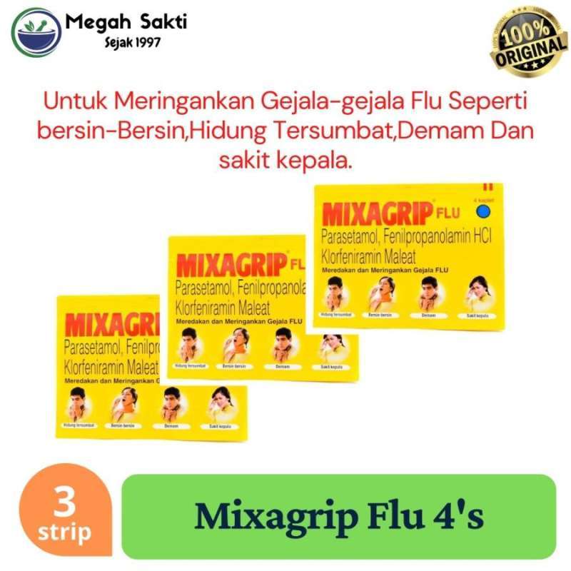 Jual Mixagrip Flu - Obat Hidung Tersumbat dan Demam Sakit Kepala 3 ...