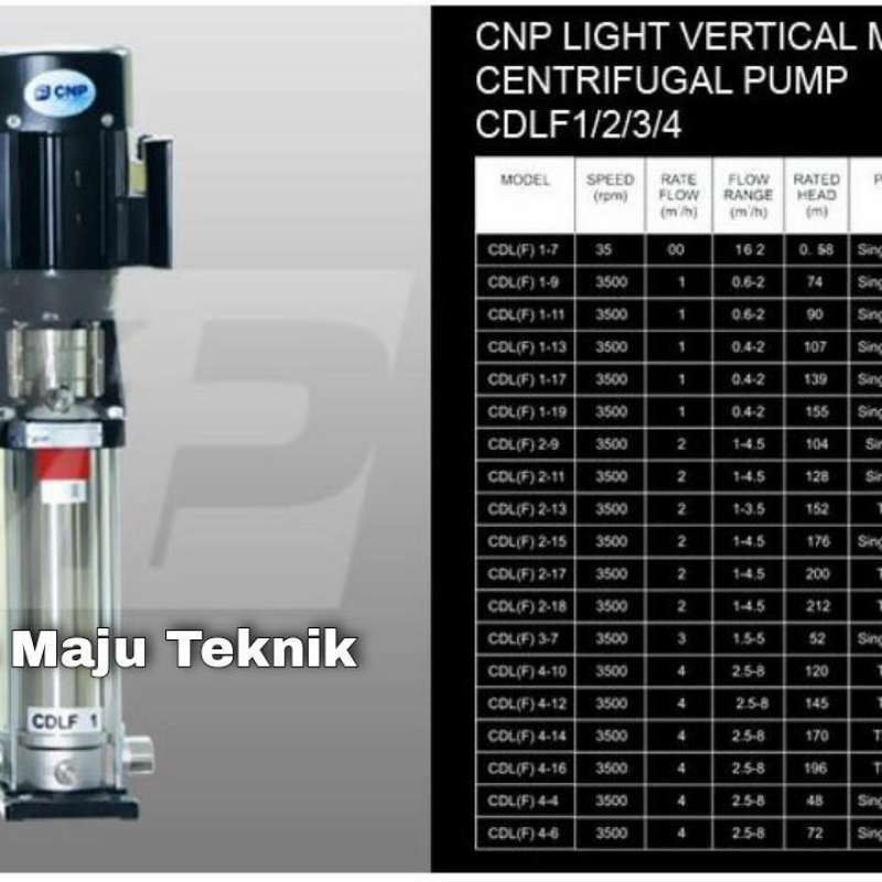Jual Pompa Cnp Cdlf 3-23 1phase 220v Booster Pump Car Wash Multistage Di Seller Mitra Maju ...