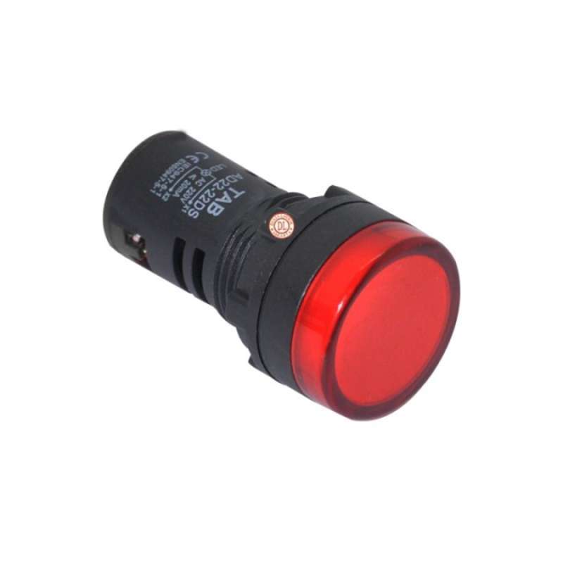 Promo Pilot Lamp LED 22 mm 220VAC Merah TAB AD22-22DS, Nyala Lampu ...