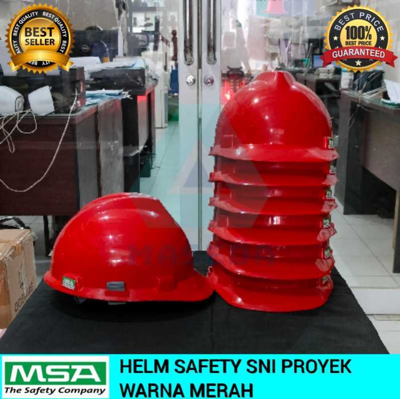 Jual helm proyek sni safety msa warna merah di Seller Maseda8b - Kota ...