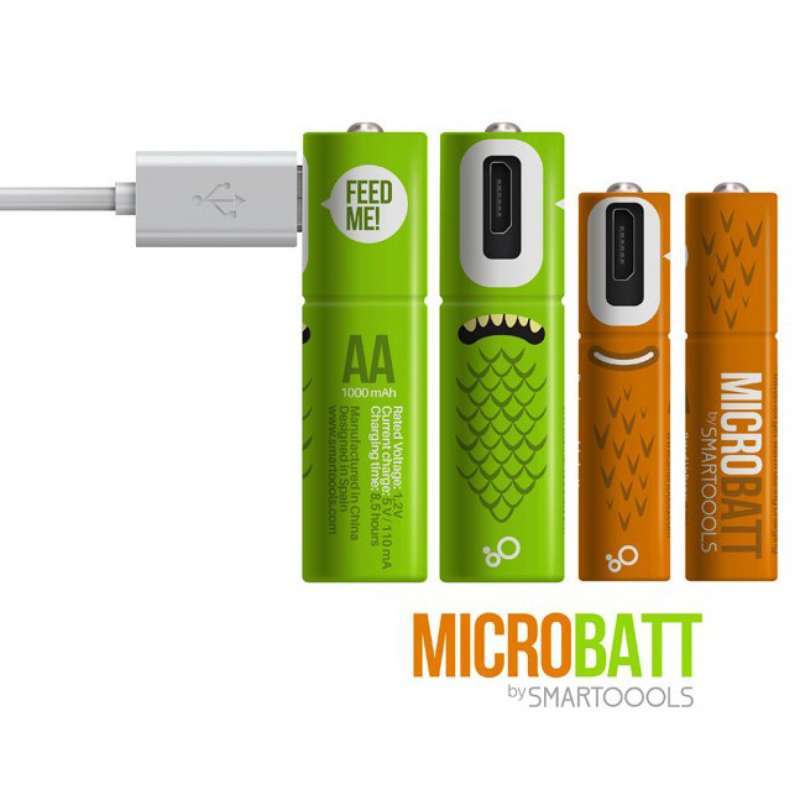 Jual Glo - Microbatt Baterai Cas Rechargeable Micro Usb 2pcs Warna ...