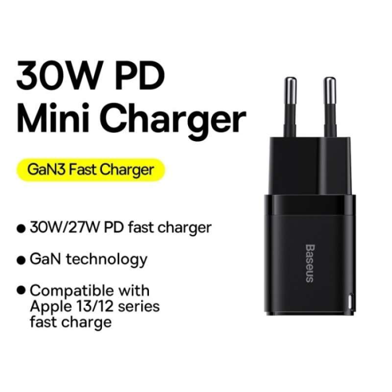 Jual Baseus Kepala Charger 30W Type-C GAN3 Fast Charger - CCGN ... Jual Baseus Kepala Charger 30W Type-C GAN3 Fast Charger - CCGN ...