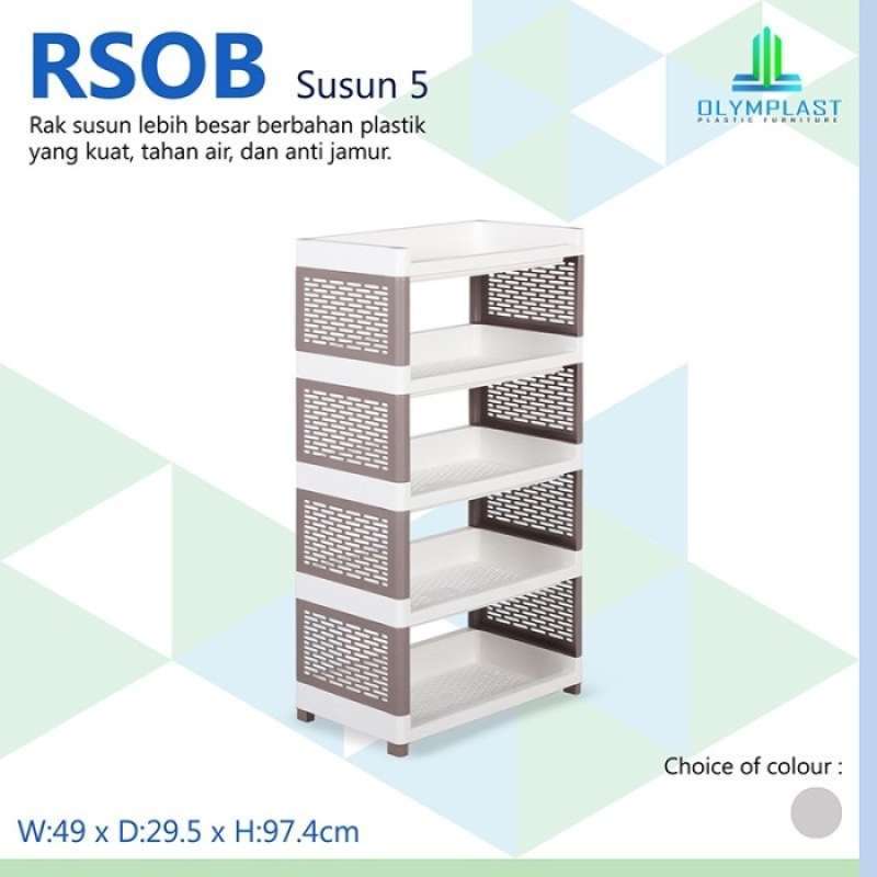 Promo Rak Susun Besar Plastik Olymplast Multifungsi Rsob 5 Susun Diskon 4% di Seller DH_Grub ...