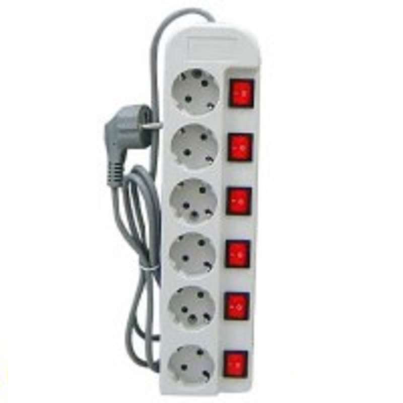 Promo Stop Kontak Saklar Uticon 6 Lubang 10A - Kabel 2X1.5Mm Supreme 5 ...