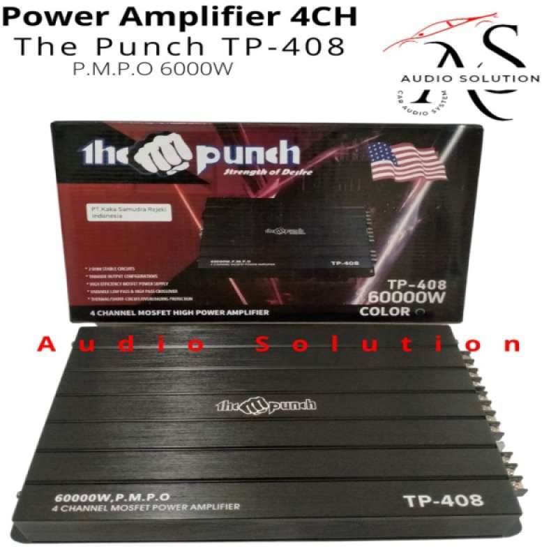 Promo Power Amplifier The Punch 4 Channel Tp-408 4Ch Class Ab Diskon 15 ...