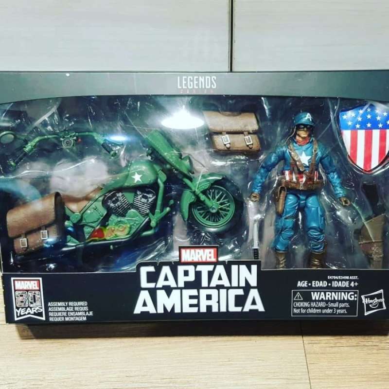 Promo HASBRO MARVEL LEGENDS WW II CAPTAIN AMERICA & MOTORCYCLE WW2 ...