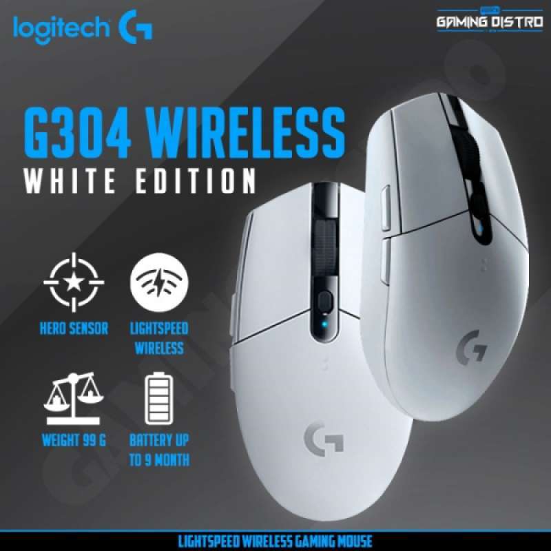 Promo Mouse Gaming Logitech G304 Lightspeed Wireless White Diskon 15% ...