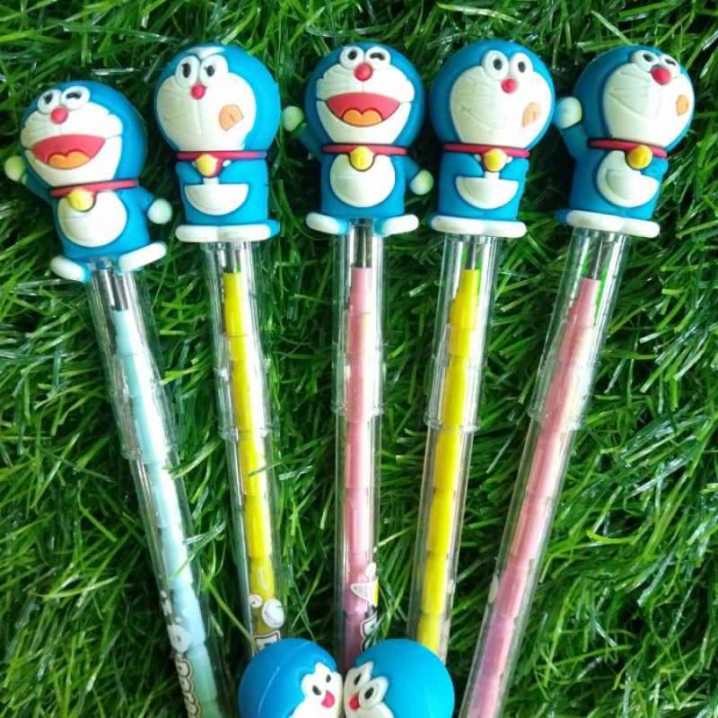 Promo Pencil Tinta Susun Karakter Doraemon Isi 12 Pcs Diskon 25% Di ...