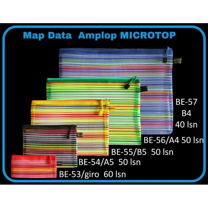 Jual Sos Map Data Amplop Microtop Seri Be / Map Data / Map Dokumen/map ...