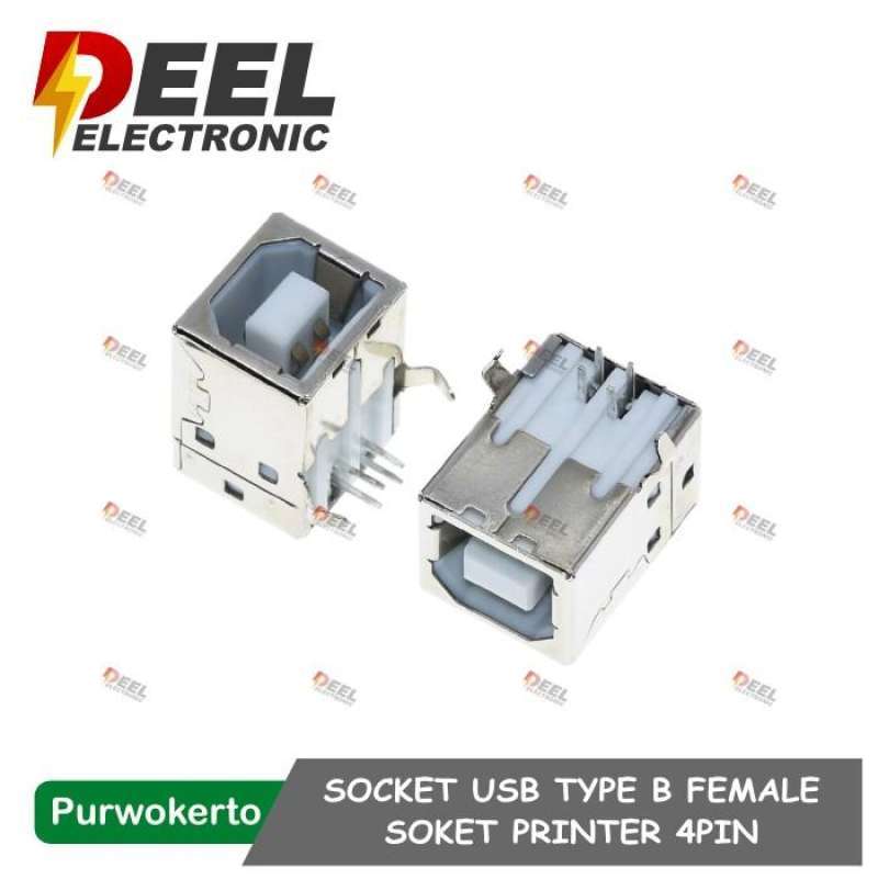 Jual SOCKET USB TYPE B FEMALE 4PIN SOKET PRINTER BETINA KONEKTOR TIPE B ...