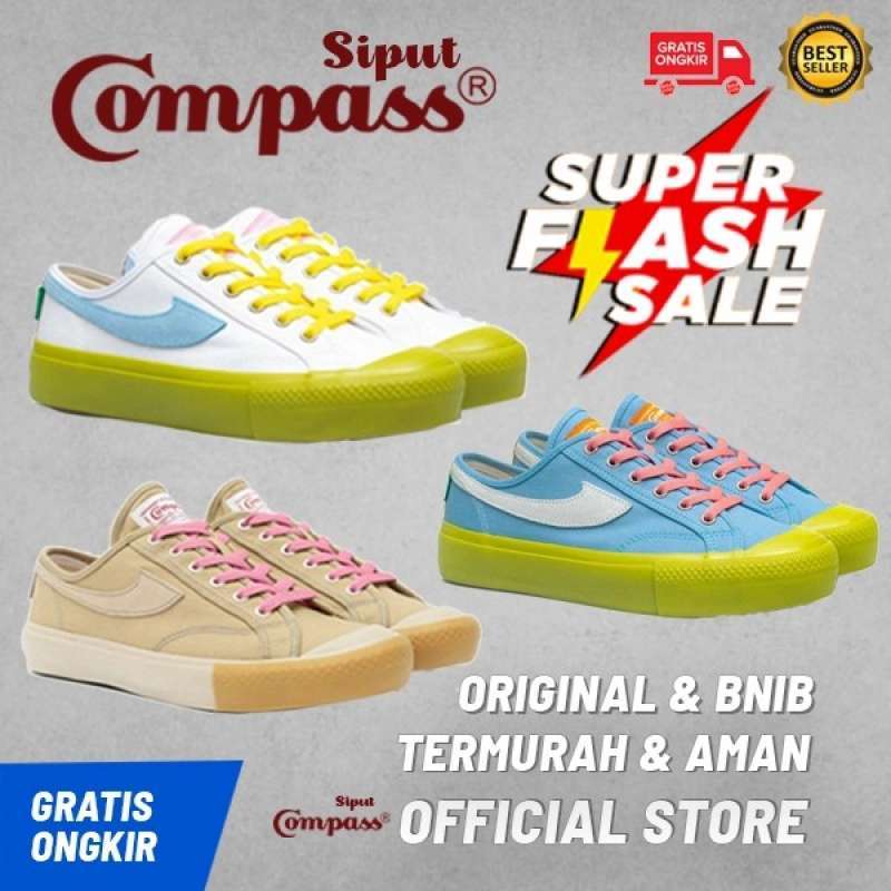 Promo Sepatu Compass Gazelle Low Matcha White, Matcha Blue & Pink Frost ...