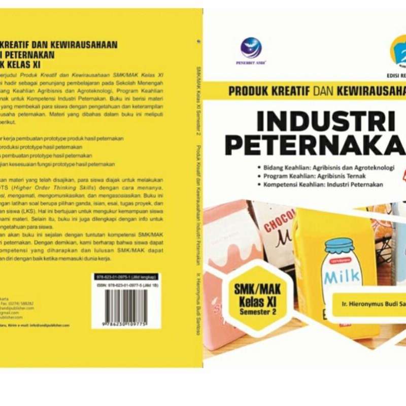 Jual Buku Produk Kreatif Dan Kewirausahaan Industri Peternakan Smk ...