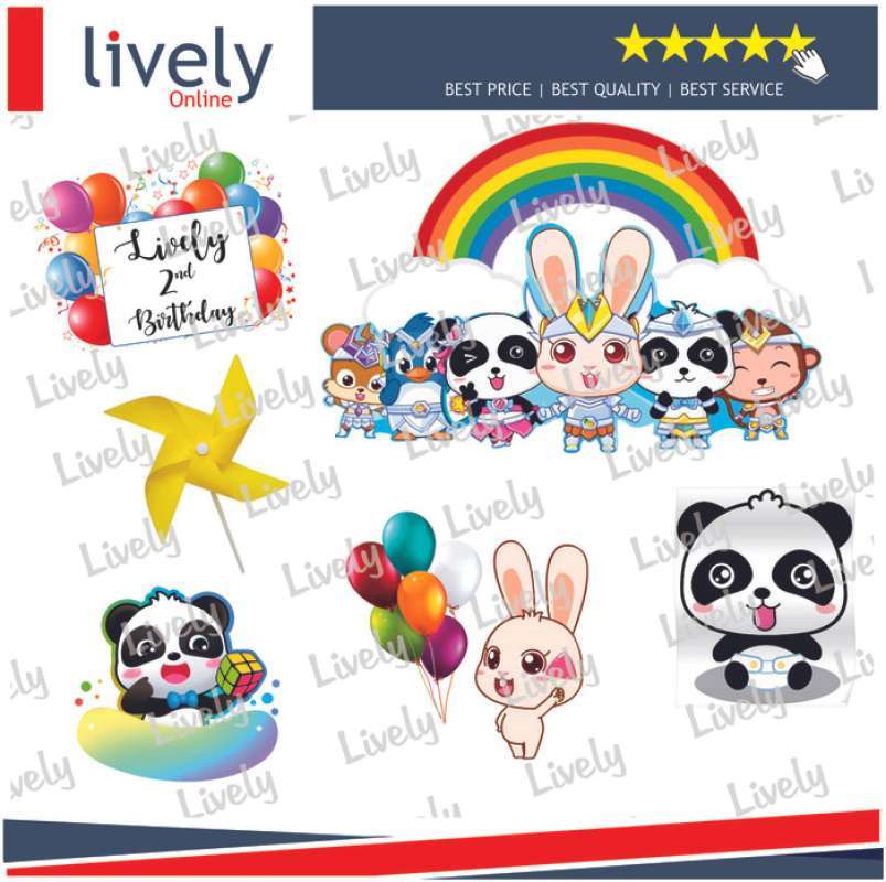 Jual Jual Custom Nama Cake Topper Karakter Hbd Happy Birthday Baby Bus ...