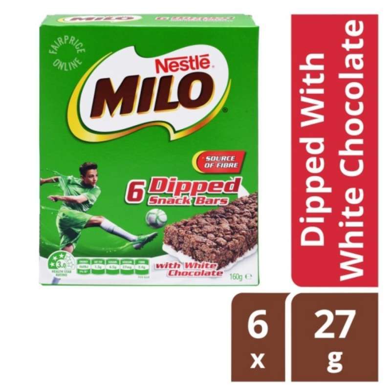 Jual Milo Singapore Snack Bar Original / Dipped with White Chocolate ...