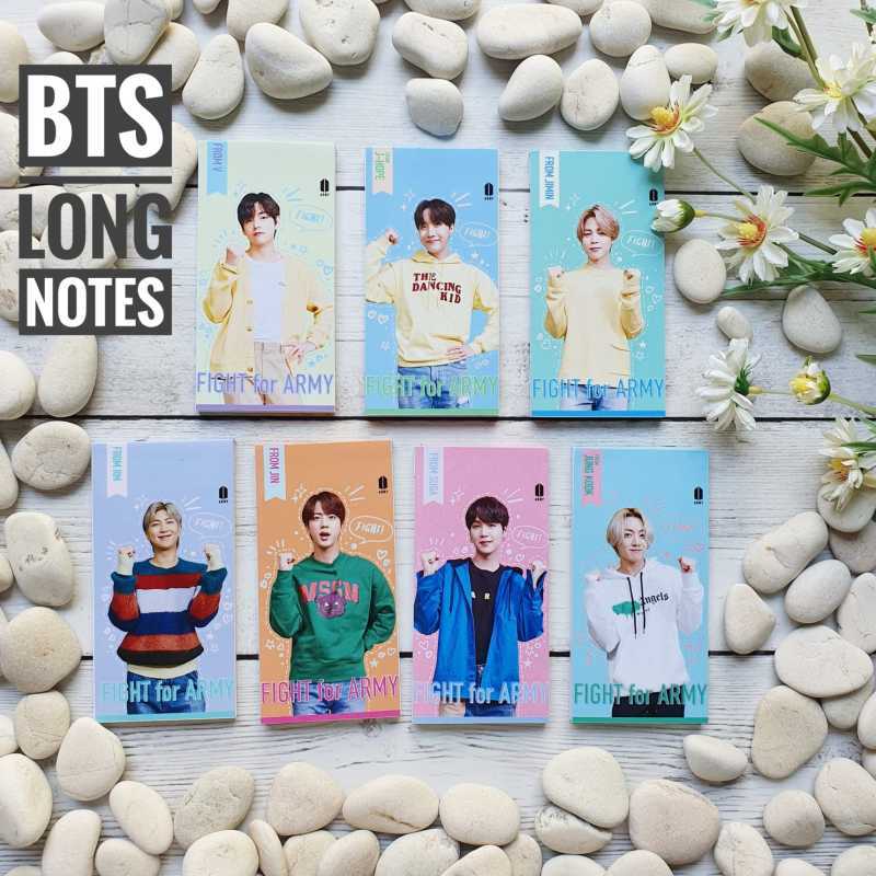 Jual BTS Mini Long Notes Buku Catatan Army Tulis Notebook Notepad di ...