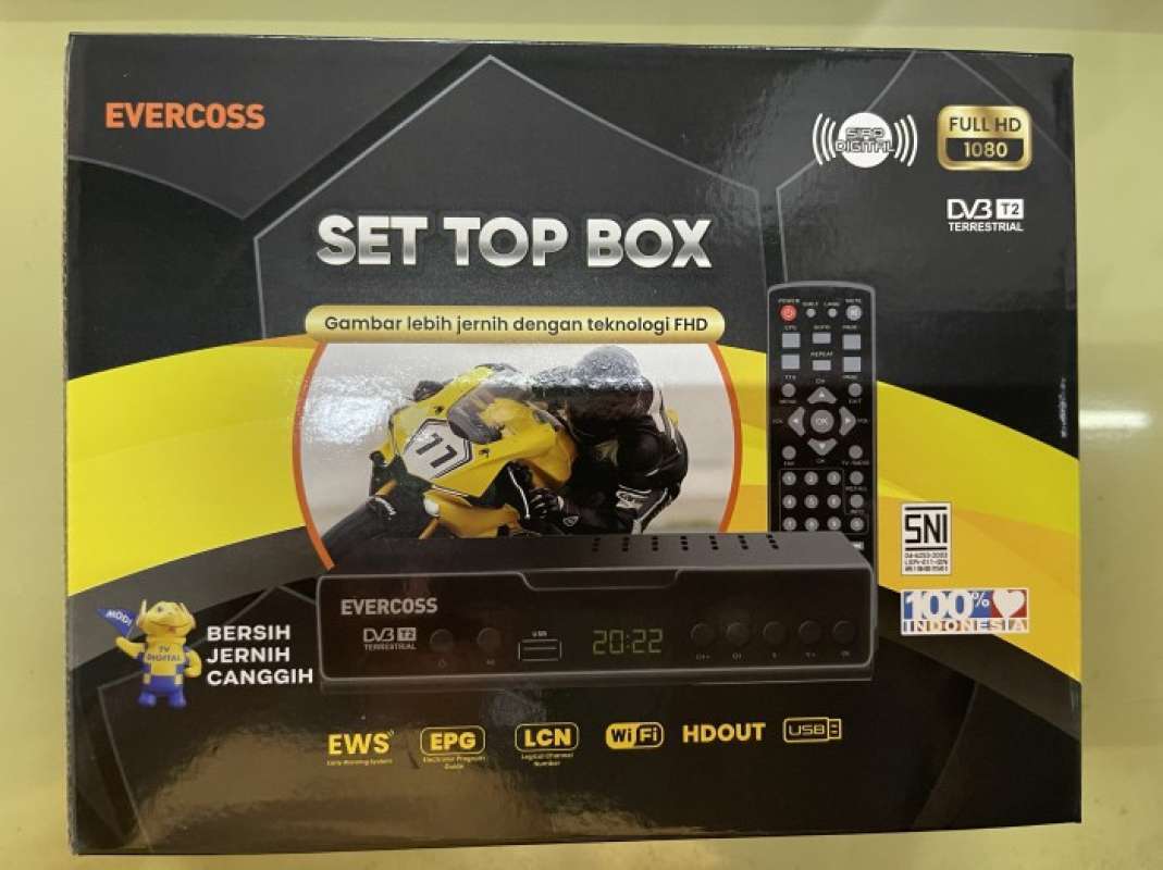 Jual Set Top Box STB Evercoss DVB-T2 TV Digital Full HD Wifi Youtube ...