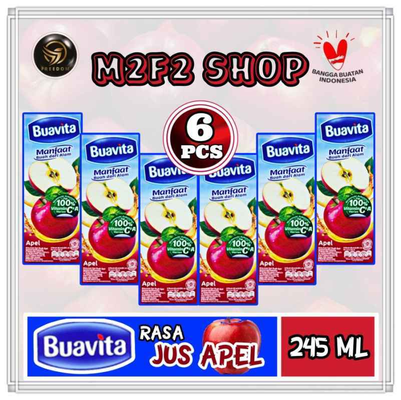 Jual Jus Buavita Rasa Apel Kotak | Juice Apple - 245 ml (Kemasan 6 Pcs) di Seller M2F2 Shop ...
