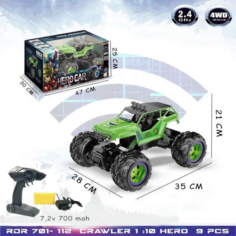 Promo Mobil Remote Control Rc Rock Crawler Offroad 1:10 Super Hero ...