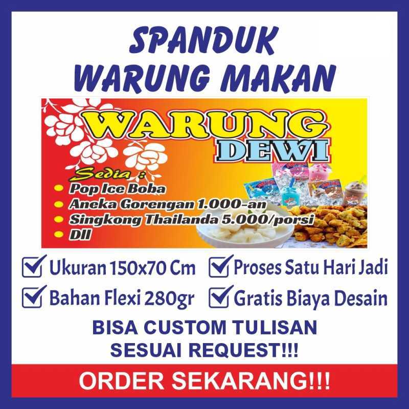 Promo Spanduk Sepanduk Banner Bener Backdrop Warung Warteg Makanan Pop ...