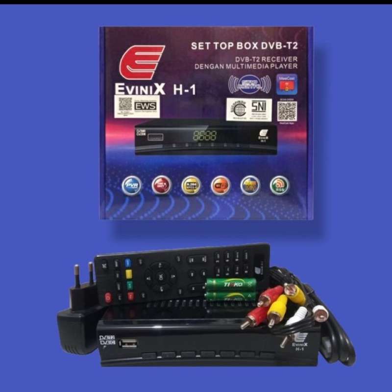 Jual NEW! Set Top Box Dvb T2 Tv Digital Indonesia Evinix H1 Gratis HDMI - TANPA HDMI di Seller ...