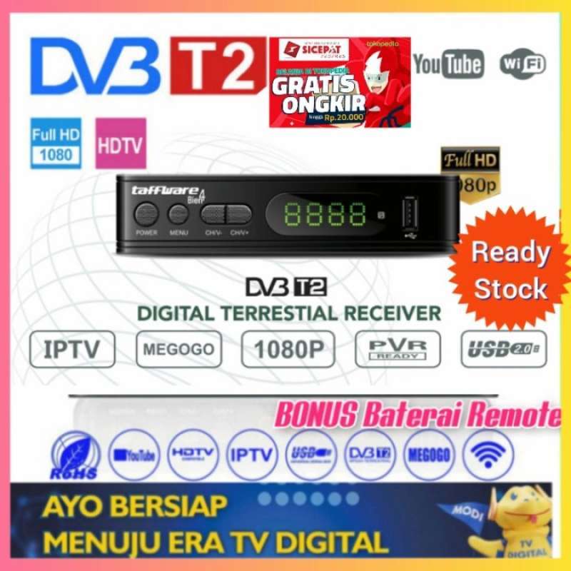 Jual Set Top Box TV Digital DVB T2 TV Tunner Digital Plus Media Player ...