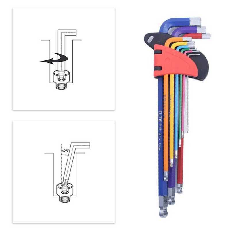 Promo GLO - YL Tools Kunci L Hex Key Wrench Hexagonal Screwdriver 9 PCS ...