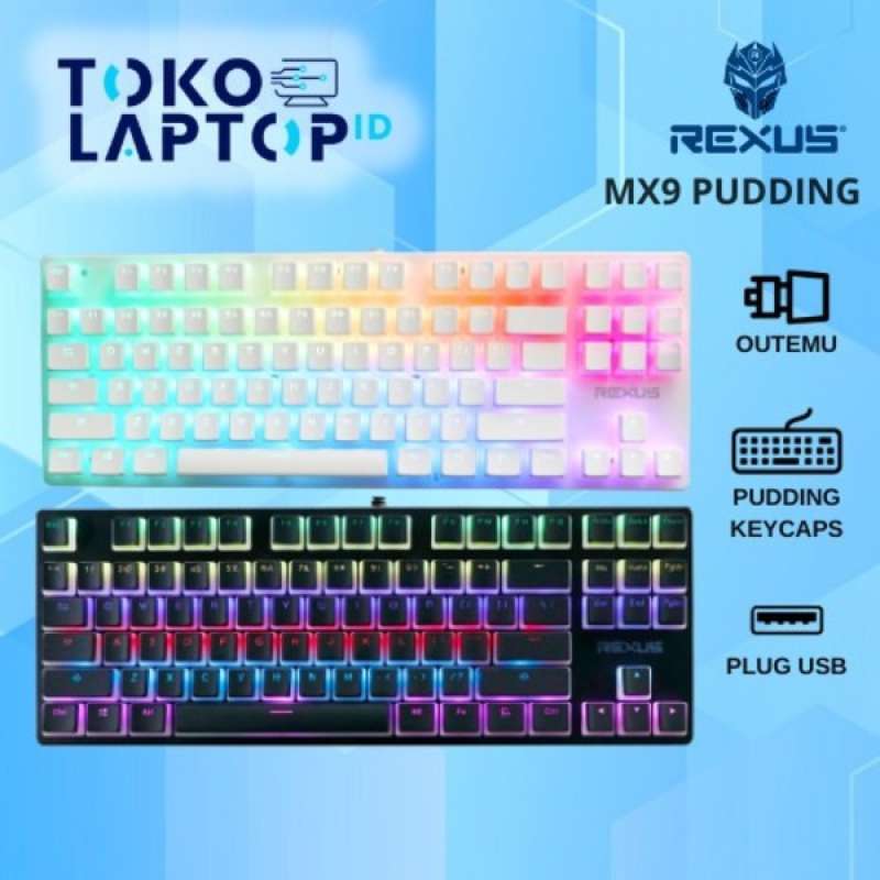 Jual Rexus MX9P / MX9 Pudding TKL RGB Gaming Keyboard di Seller ...