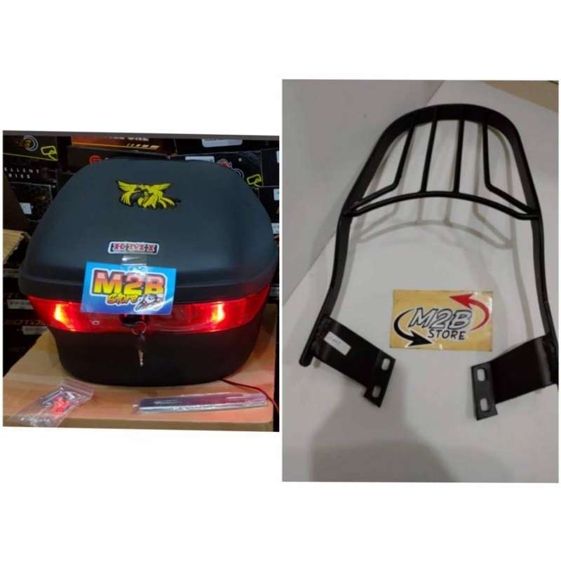 Jual Box Motor Kmi 301 Plus Dudukan Box Komplit Tinggal Pasang Hitam ...