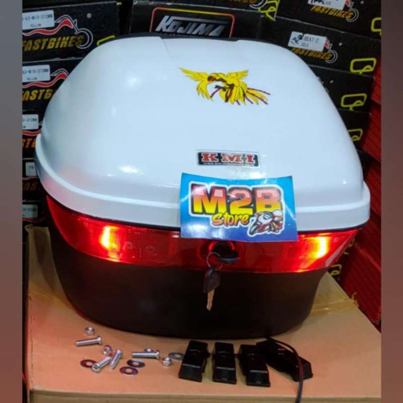 Jual Box Motor Kmi 301 Plus Dudukan Box Komplit Tinggal Pasang Hitam ...