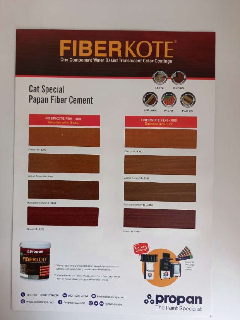Jual Cat Propan Fiberkote Grc / Walnut Brown Dof 1l / Lisplank ...