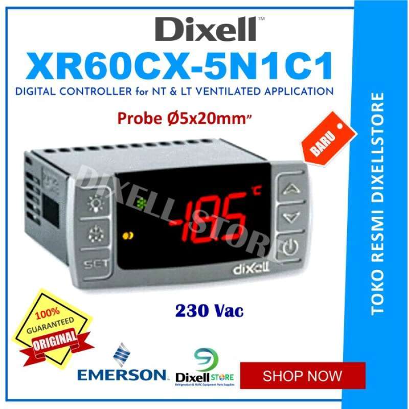 Jual DIXELL XR60CX-5N1C1 + 2 NTC probe, 230Vac Digital Thermostat di ...