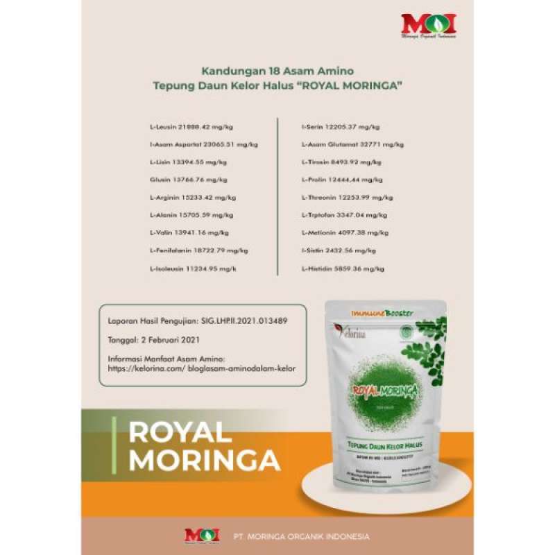 Jual Tepung Daun Kelor Halus Royal Moringa - Serbuk Kelor Halus Kelorina di Seller Kelorina Shop ...