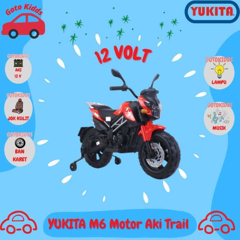 Jual Mainan Anak Motor AKI TRAIL - YUKITA M6 12V Maenan motoran bike ...