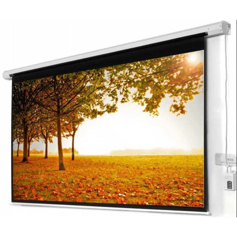 Promo Layar projector /screen proyector elektrik+remot 2004m x 3m ...