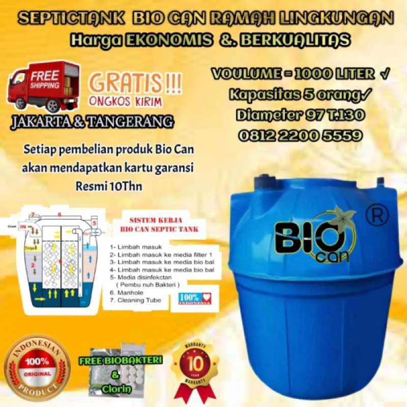 Promo Septic Tank , Septic Tank Bio , Biotech , Biofil Vol 1000 Liter ...