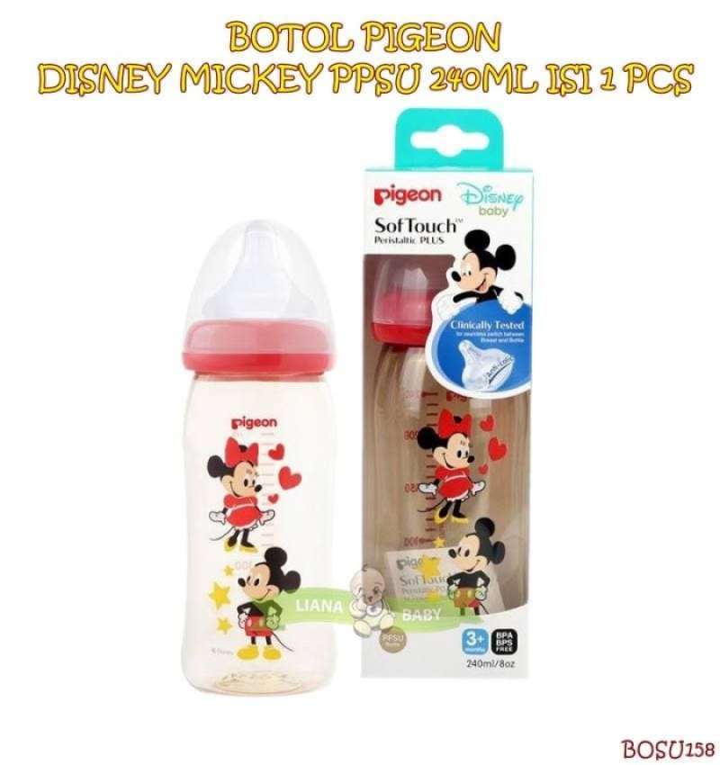 Jual Bosu158 Botol Pigeon Disney Mickey Ppsu 240Ml Isi 1 Pcs di Seller Nizar Store 001 - Cikoko ...