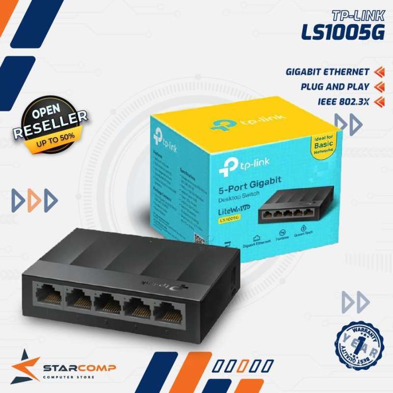 Jual Tp-link Ls1005g 5-port 10/100/1000mbps Desktop Switch Hub Di Seller Starcomp Semarang ...