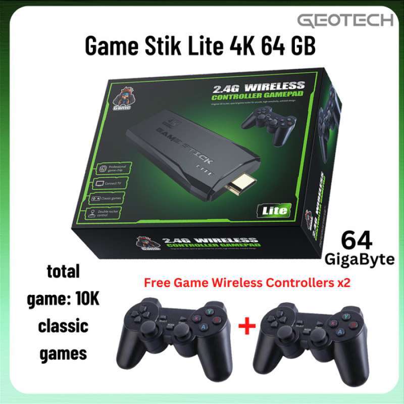 Promo Game Stick 4K Lite GEOTECH TV BOX Game Console Wireless Game Stik ...