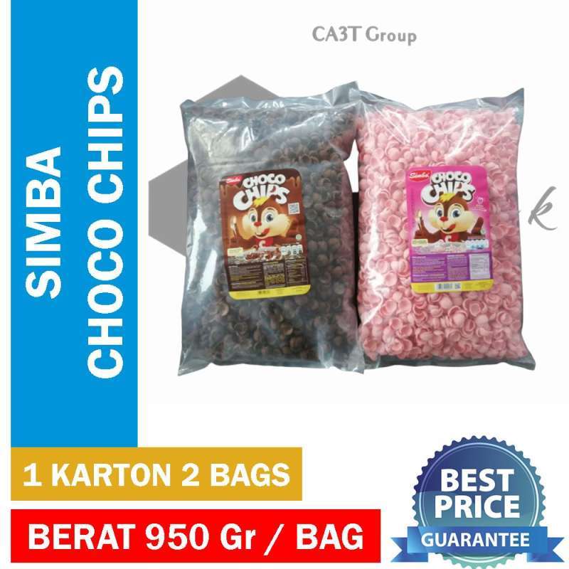 Jual Sereal Choco Chips Simba Bulky Richeese Nabati 1Kg - COKLAT di ...